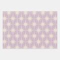 Retro Midcentury 50s Star Pattern in Lilac Wrapping Paper Sheets | Zazzle