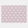 Retro Midcentury 50s Star Pattern in Lilac Wrapping Paper Sheets | Zazzle