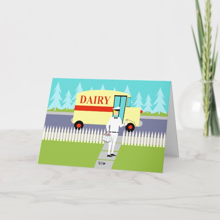 Retro Milkman Father's Day Card | Zazzle.com
