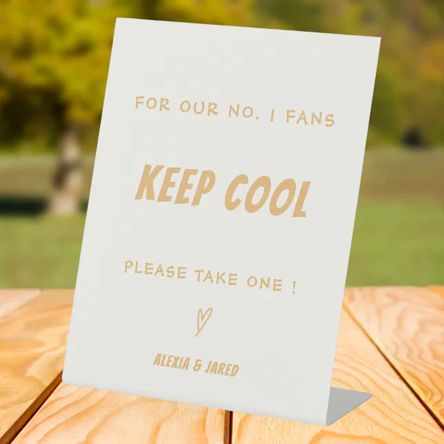 Retro Minimalist Number One Fans Wedding Sign | Zazzle