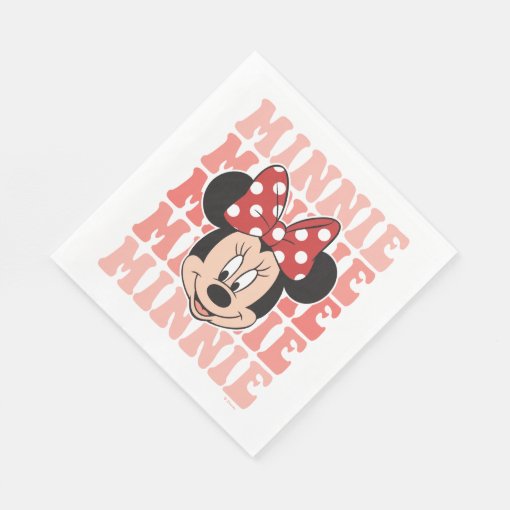 Retro Minnie Mouse Napkins | Zazzle