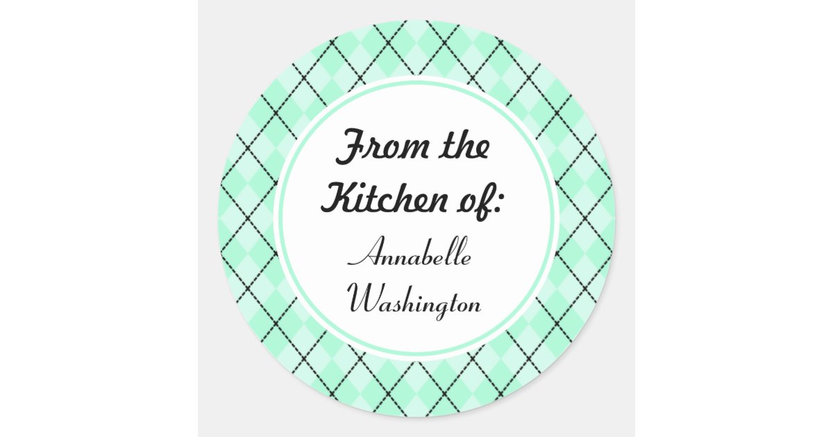 Retro Mint Kitchen Stickers | Zazzle