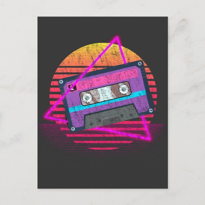 Retro Mixtape Vaporwave Music Sunset Tape Postcard | Zazzle.com