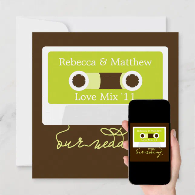 Retro Mixtape Wedding Invitation | Zazzle