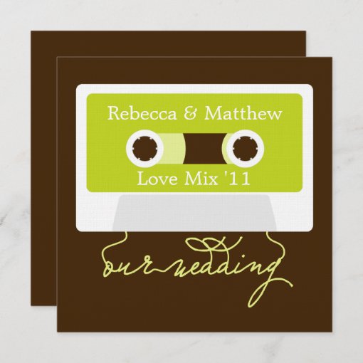 Retro Mixtape Wedding Invitation | Zazzle