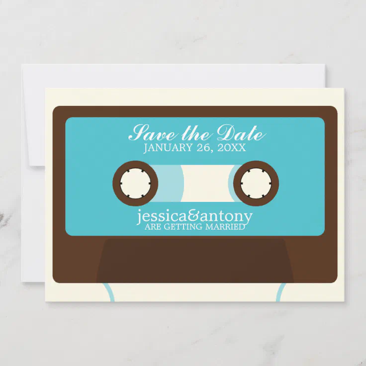 Retro Mixtape Wedding Save the Date Invitation | Zazzle