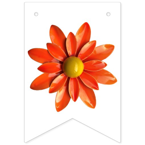 Retro MOD Flowers Spring Summer Garden Wedding Bunting Flags | Zazzle