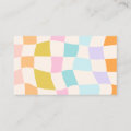 Retro Modern Checker Checkerboard Logo Custom Business Card | Zazzle