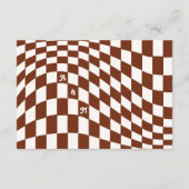 Retro Modern Chic Terracotta Checker Finer Details Enclosure Card | Zazzle