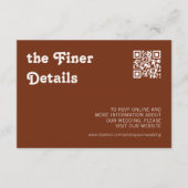 Retro Modern Chic Terracotta Checker Finer Details Enclosure Card | Zazzle