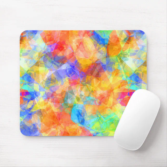 Retro Modern Cool Funky Polygon Mosaic Art Pattern Mouse Pad | Zazzle