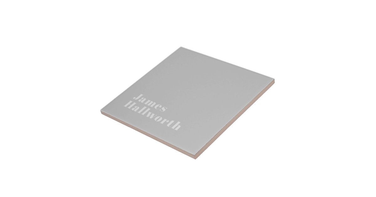 Retro Modern Minimalistic Name (or other text) Ceramic Tile | Zazzle