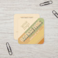 Retro-Modern Name w/Geometric Shapes & Colors Squ Square Business Card ...