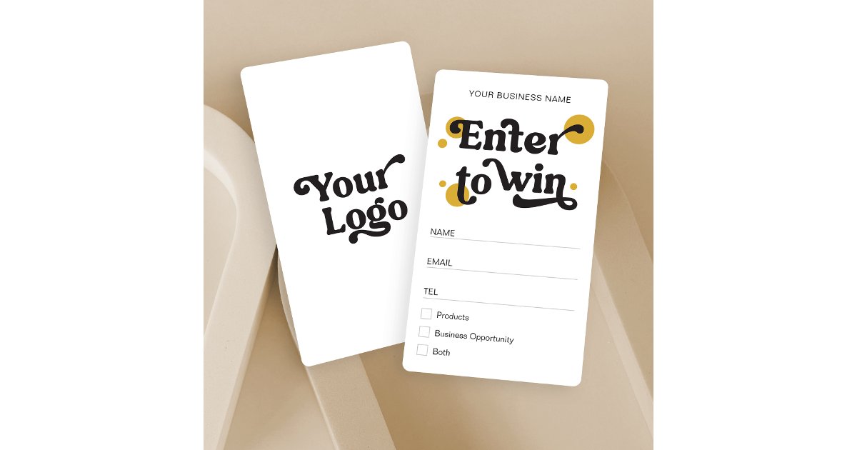 Retro Modern Prize Draw Raffle Business Ticket | Zazzle