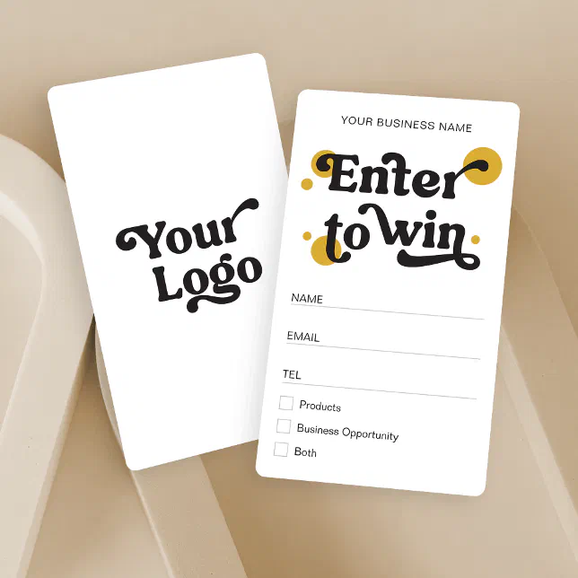 Retro Modern Prize Draw Raffle Business Ticket | Zazzle