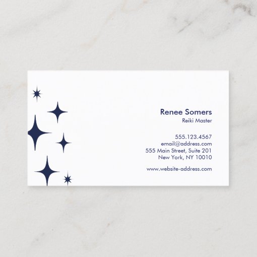 Retro Modern Reiki Practitioner Energy Healer Business Card | Zazzle