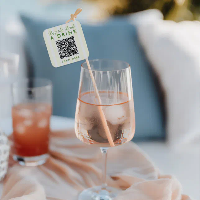 Retro Modern Vintage Yellow Bachelorette QR Code Square Sticker | Zazzle
