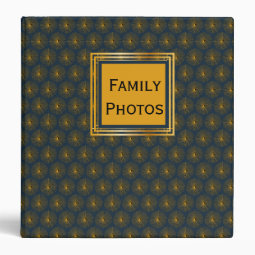 Retro Monoline Circles Family Photo Album - 3 Ring Binder | Zazzle