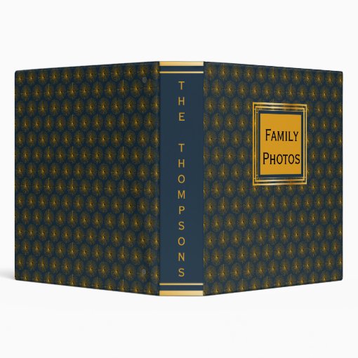 Retro Monoline Circles Family Photo Album - 3 Ring Binder | Zazzle