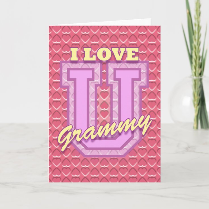Retro Mother's Day: I Love You Grammy Card | Zazzle