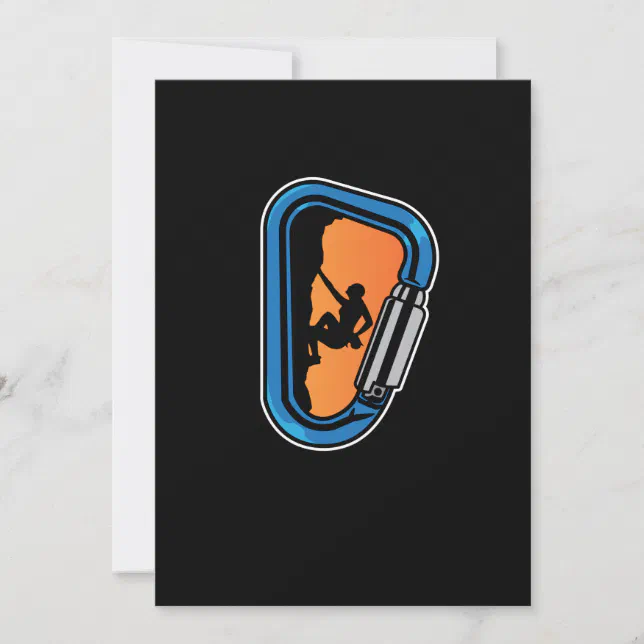 Retro Mountain Climber Rock Climbing Lover Graphic Thank You Card | Zazzle