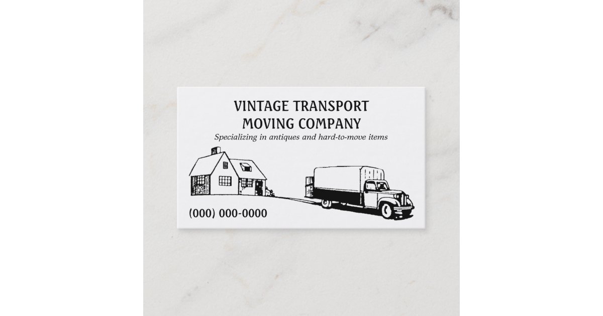 Retro Movers Business Card | Zazzle