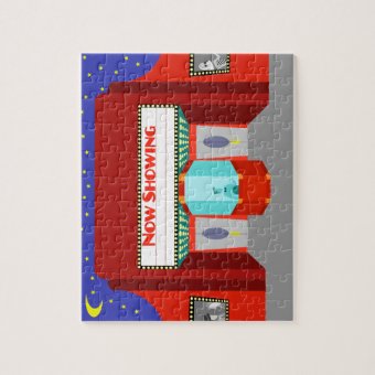 Retro Movie Theater Puzzle | Zazzle