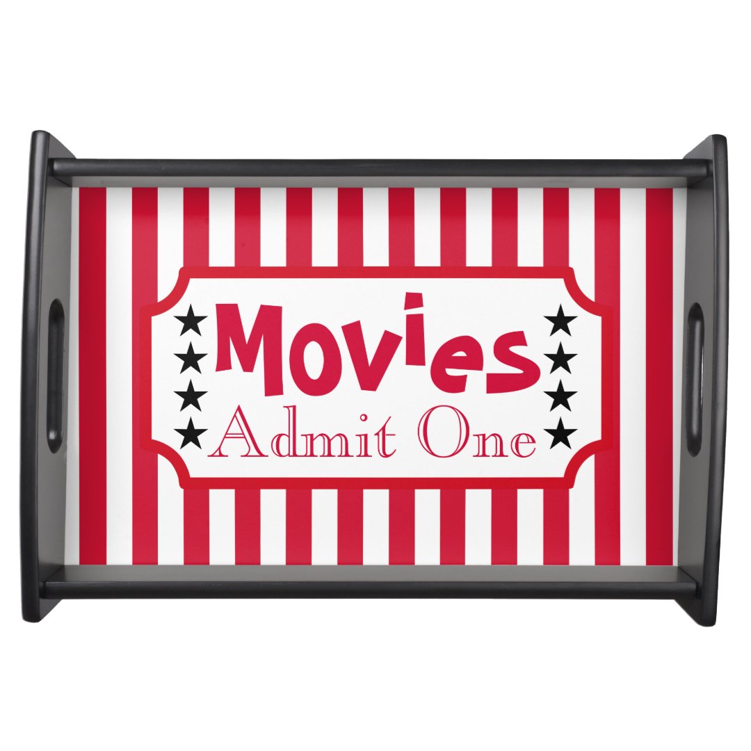 Retro Movie Ticket Snack Party Tray Gift | Zazzle