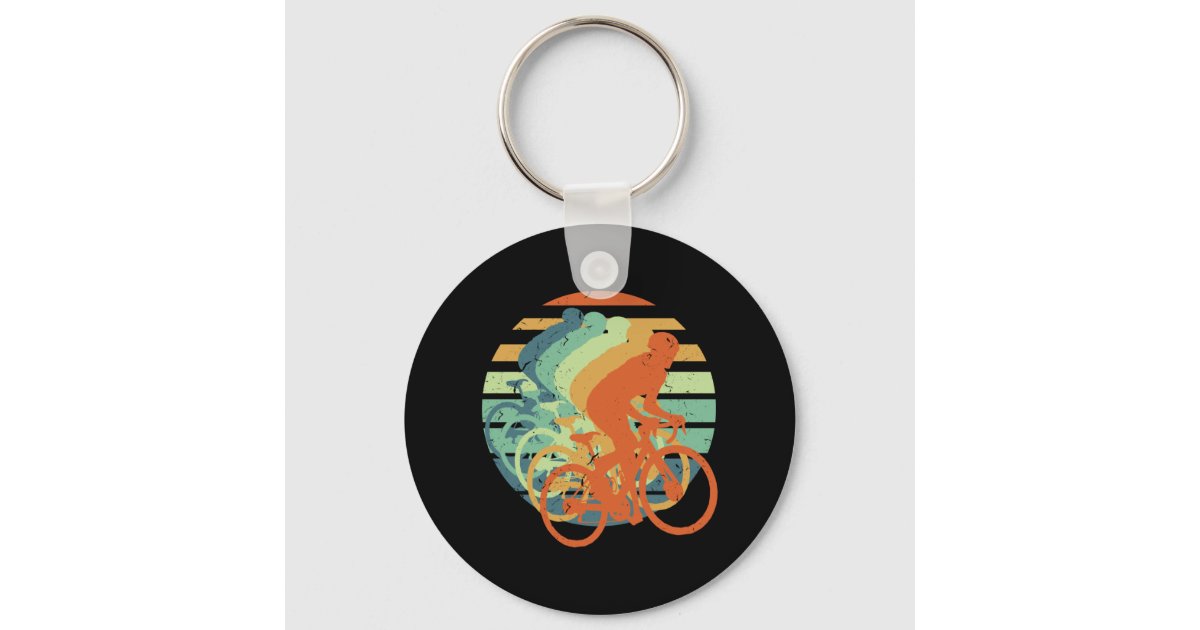 Retro MTB Dirt Biker BMX Bicycle Racer Cyclist Fan Keychain | Zazzle
