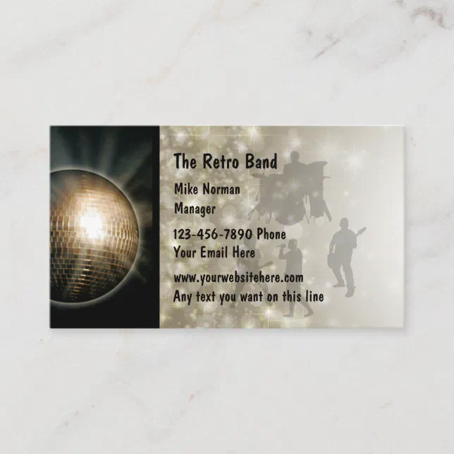 Retro Music Band Business Card | Zazzle