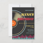 Retro Music Record vinyl Invitation | Zazzle