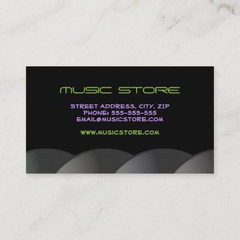 Retro Music Shop Vinyls business card | Zazzle