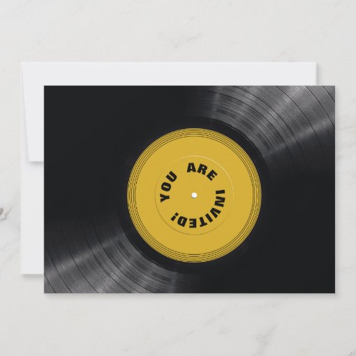 Retro Music Vinyl 60s 70s Birthday Invitation | Zazzle