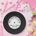 Retro Music Vinyl Record Unique Wedding Paper Plates | Zazzle