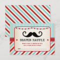Retro Mustache Little Gentleman Baby Diaper Raffle Enclosure Card | Zazzle