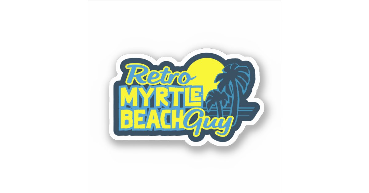 Retro Myrtle Beach Guy Sticker | Zazzle