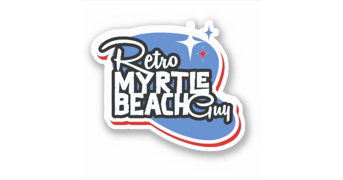 Retro Myrtle Beach Guy Sticker | Zazzle