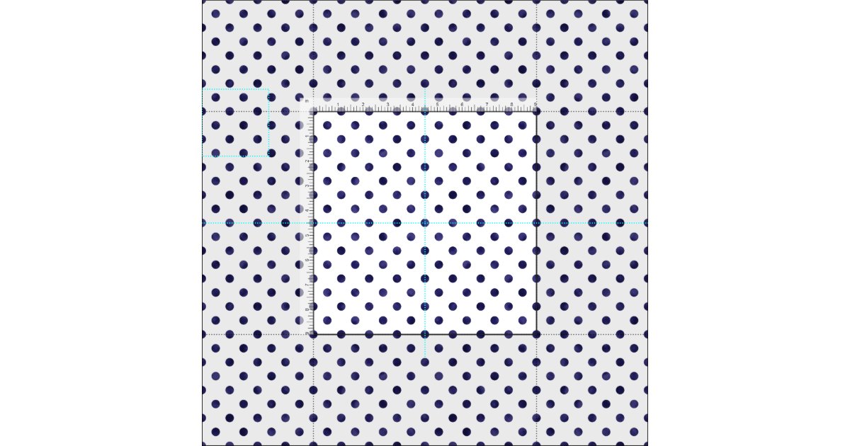 Retro navy blue white polka dots pattern fabric | Zazzle