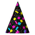 Retro Neon 80's Birthday Party Hat | Zazzle