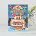 Retro Neon Sign Christmas Invitation | Zazzle