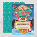 Retro Neon Sign Christmas Invitation | Zazzle
