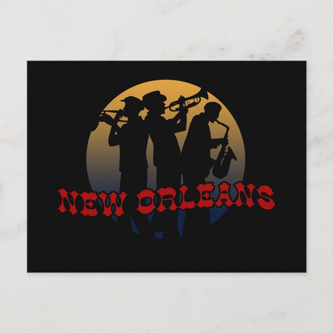 Retro New Orleans Jazz Postcard | Zazzle