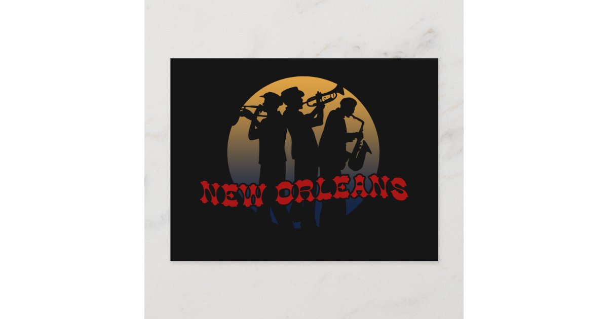 Retro New Orleans Jazz Postcard | Zazzle