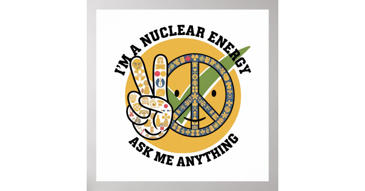 Retro Nuclear Energy design vector art gift Poster | Zazzle