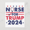 Retro Nurses For Trump 2024 America Stars Flag Str Enclosure Card | Zazzle