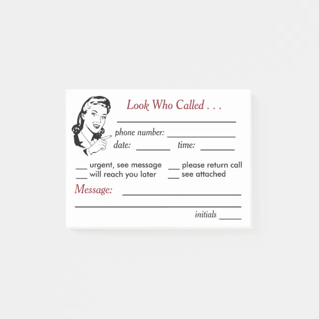Retro Office Memo Sticky Notes | Zazzle