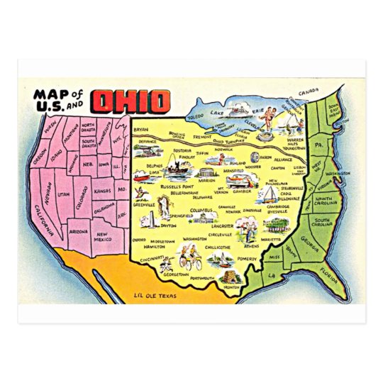 Retro Ohio postcard | Zazzle.com