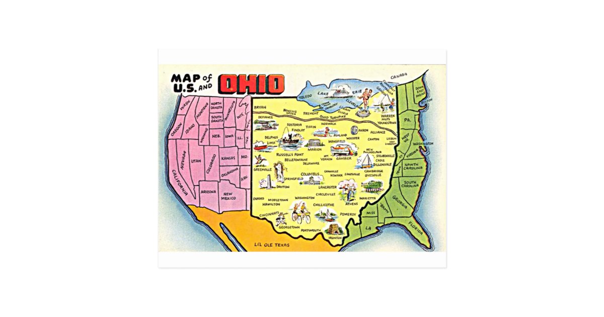 Retro Ohio postcard | Zazzle.com