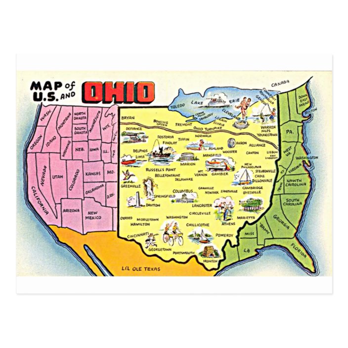Retro Ohio postcard | Zazzle.com