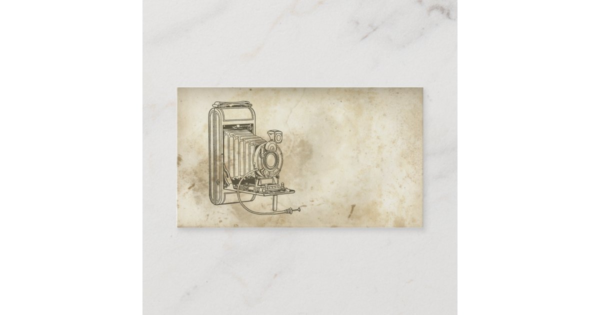 Retro Old Fashioned Film Camera Business Card | Zazzle